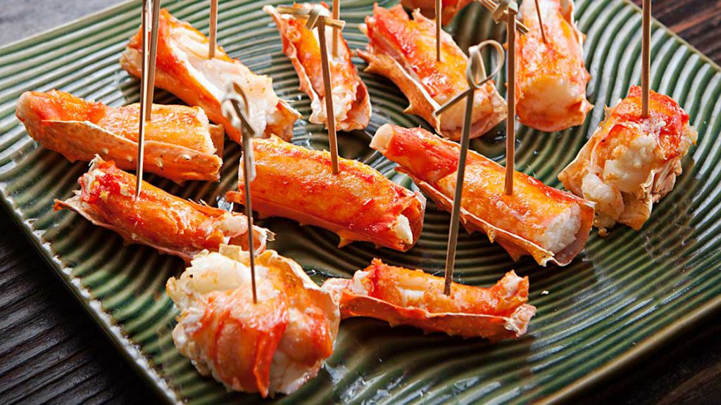 Granchio reale chele in finger food - Chef magazine